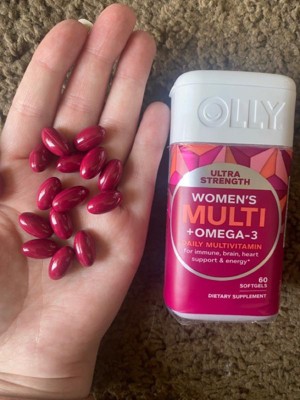 Olly Ultra Strength Women's Multi + Omega-3 Daily Vitamin Softgels ...