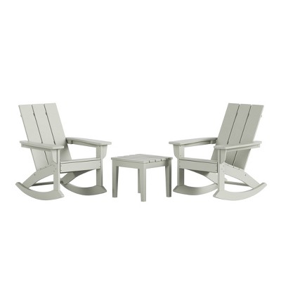Westintrends Modern Adirondack Outdoor Rocking Chair With Side Table ...