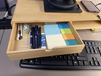 Monitor Riser With Usb And Wireless Charging Brown - Threshold™ : Target