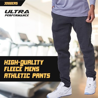 Ultra Performance Mens 3 Pack Open Bottom Sweatpants With Pockets ...