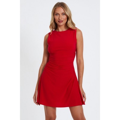 Onyx - Sleeveless Pleated Dress-red-12 : Target