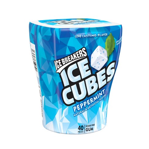 Ice Breakers Ice Cubes Peppermint Sugar Free Gum - 40ct : Target