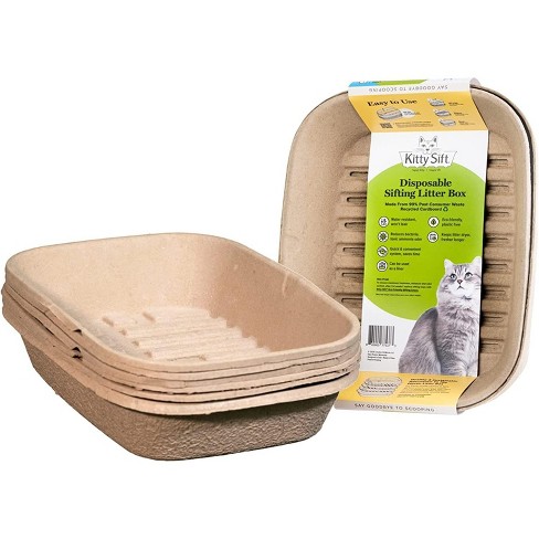 Kitty Sift Eco-friendly Disposable Sifting Litter Box Kit Large (1 ...