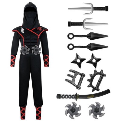 Halloweencostumes.com Child Ninja Accessory Kit, Black/gray : Target