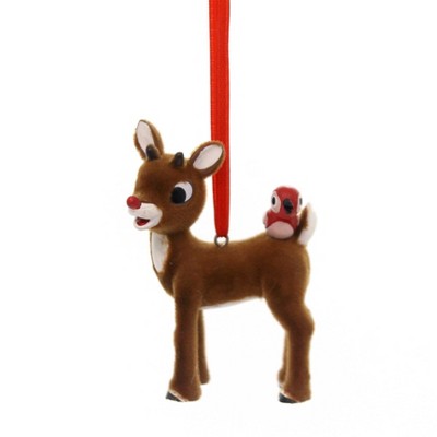 Department 56 2.75 In Rudolph With Red Bird Flocked Department 56 Tree ...