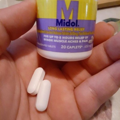 Midol Menstrual Relief Long Lasting Pain Reliever Caplets With ...