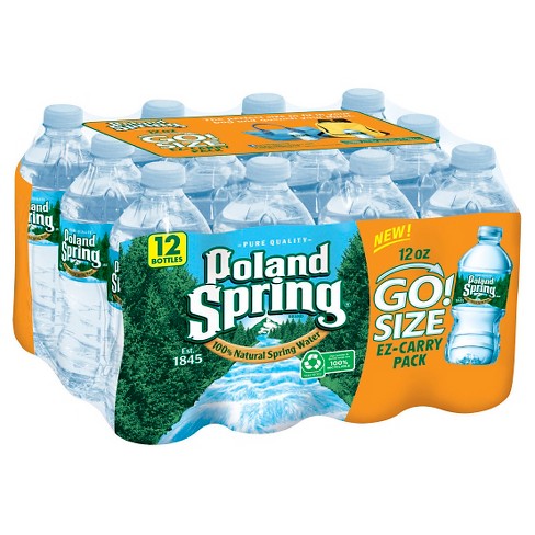 Poland Spring Brand 100% Natural Spring Water - 12pk/12 fl oz Bottles ...