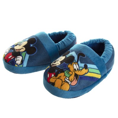Disney Mickey Mouse Slippers - Kids Cozy Plush Fuzzy Lightweight Warm ...