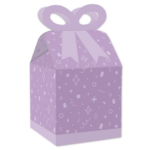 Big Dot Of Happiness Purple Confetti Stars - Square Favor Gift Boxes ...