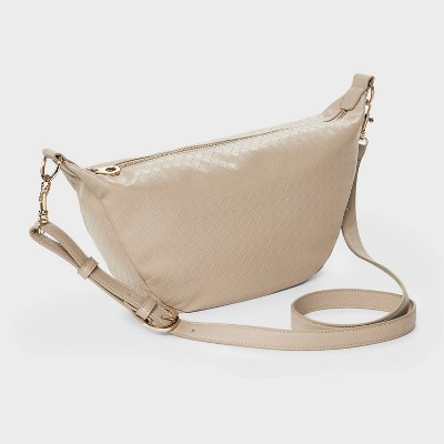Essential Sling Crossbody Bag - Universal Thread™ Tan: Zip Closure ...