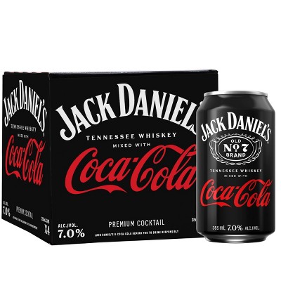 Jack Daniel's Rtd Jack & Coke - 4pk/355ml Cans : Target