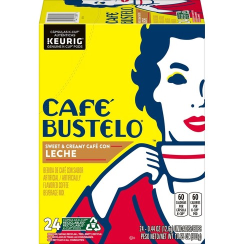 Cafe Bustelo Con Leche Medium Roast Coffee Pods - 24ct : Target