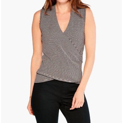 Women's Striped Vital Wrap Tank - Nic + Zoe : Target