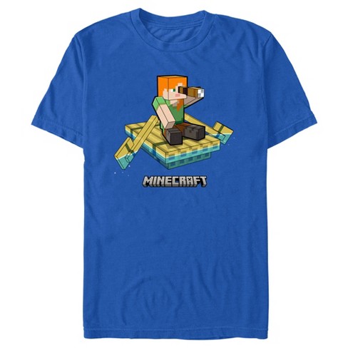 Men's Minecraft Alex Boat Adventures T-shirt - Royal Blue - Medium : Target