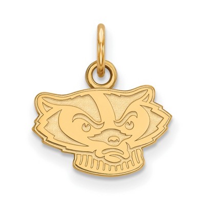 Black Bow Jewelry 10k Yellow Gold Wisconsin Badgers Ncaa Extra Small ...