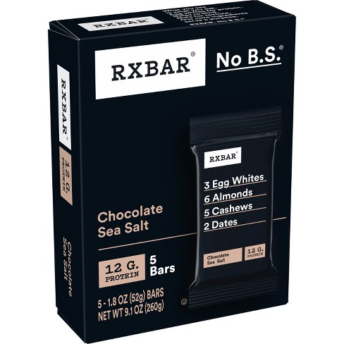 Rxbar Chocolate Sea Salt Protein Bars- 5ct/9.15oz : Target