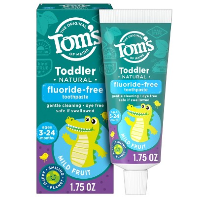 Tom's Of Maine Mild Fruit Natural Toddler Training Toothpaste - 1.75oz ...