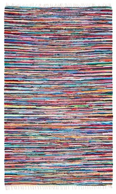 Rag Area Rug Rar240 Hand Woven Area Rug - Purple/multi - 5'x8 ...