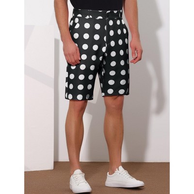 Lars Amadeus Men's Regular Fit Flat Front Polka Dots Business Chino ...