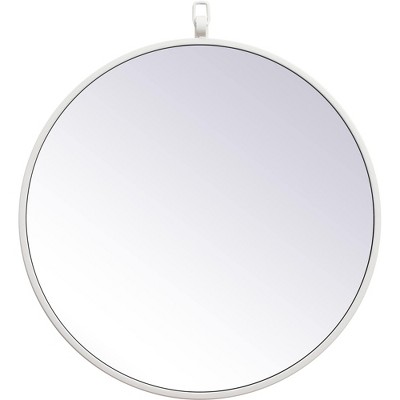 Elegant Lighting Metal Frame Round Mirror With Decorative Hook 18 Inch ...