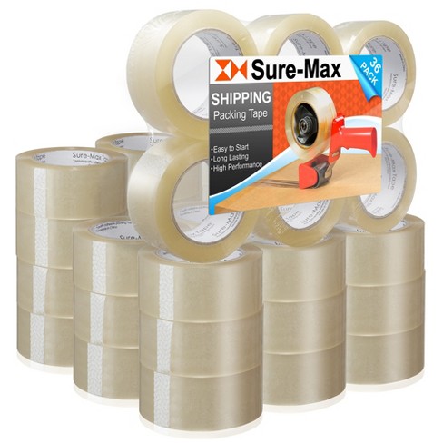 Sure-max Premium Carton Packing Tape 2.0 Mil 330 Feet (110 Yards ...