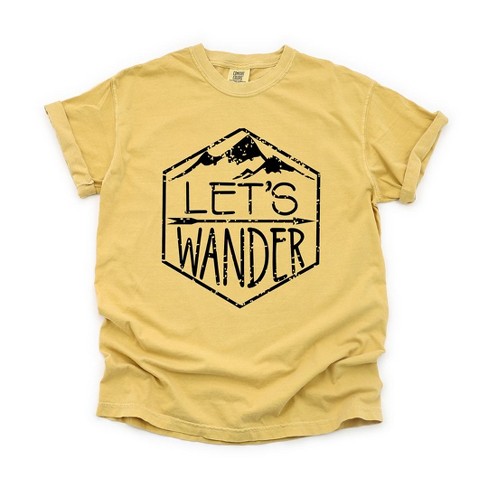 Simply Sage Market Women's Let's Wander Short Sleeve Garment Dyed Tee - Xl - Mustard : Target
