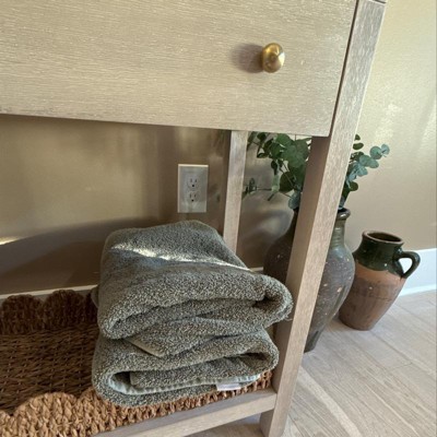 Total Fresh Antimicrobial Oversized Bath Towel Black - Threshold ...