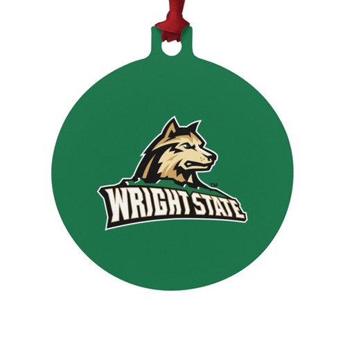 Wright State Primary Logo Aluminum Holiday Christmas Tree Ornament : Target