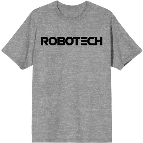 Robotech Classic Title Logo Men's Athletic Gray Graphic Tee-medium : Target