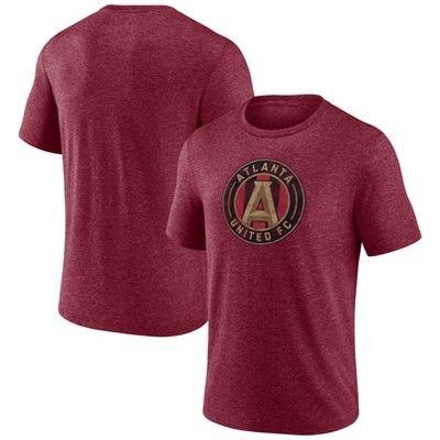 Mls Atlanta United Fc Men's Gray Short Sleeve Triblend Chest Logo T ...