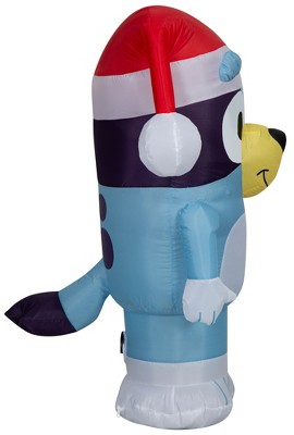 Bluey Christmas Airblown Inflatable In Santa Hat Bluey, 3.5 Ft Tall ...