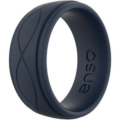 Enso Rings Classic Bevel Series Silicone Ring - Navy Blue - 12 : Target
