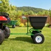 Adjustable Flow Tow-Behind Spreader, 110 Lbs Heavy Duty Pull Spreader ...