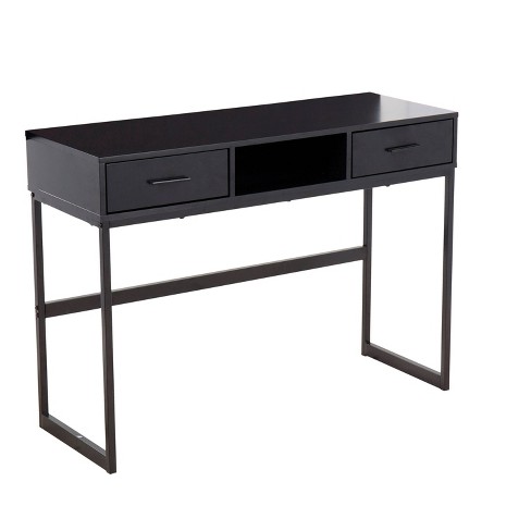 Franklin Console Table Black - Lumisource: Sleek Metal Frame, Storage ...