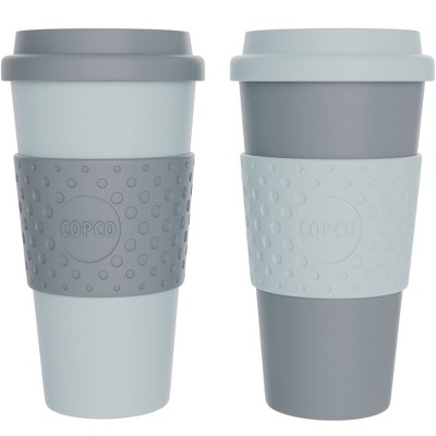 Copco Acadia To Go Mug Set Of 2, 16 Ounce Reusable Coffee Cups With ...