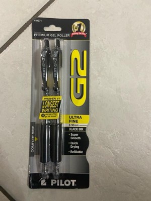 Pilot 3ct G2 Gel Pens Ultra Fine Point 0.38mm Black Ink : Target