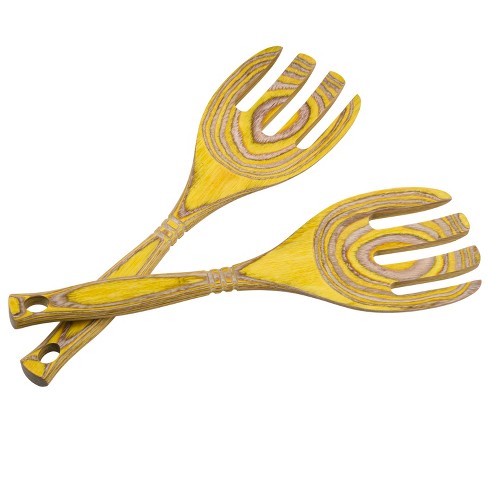 Island Bamboo Pakkawood 12-inch Salad Claws, Lemon : Target