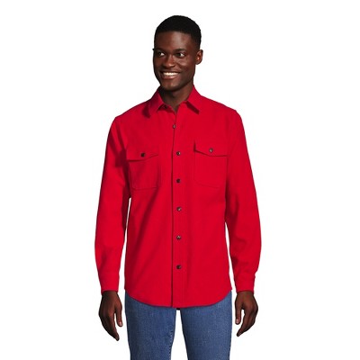 Lands' End Men's Heavyweight Stretch Chamois Shirt : Target