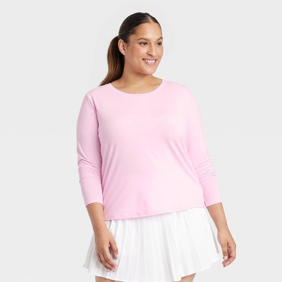 Women's Jersey Relaxed Short Sleeve T-shirt - All In Motion™ Pink Xxl ...