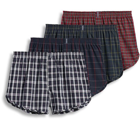 Jockey Men's Tapered 5" Boxer - 4 Pack M Navy Tartan/red Tartan : Target
