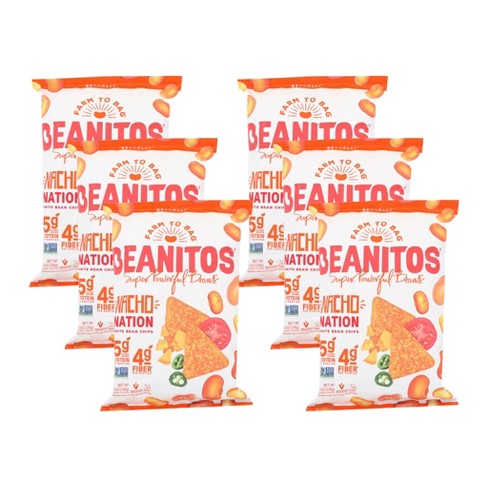 Beanitos Nacho Nation White Bean Chips - Case Of 6/4.5 Oz : Target