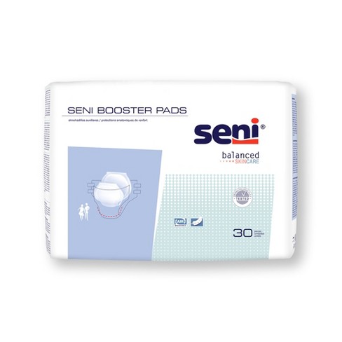 Seni Booster Pads, Moderate Absorbency, 30 Count, 4 Packs, 120 Total ...