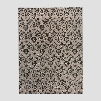 5'x7' Daffodil Leopard Print Woven Rug Black/white - Threshold™ : Target