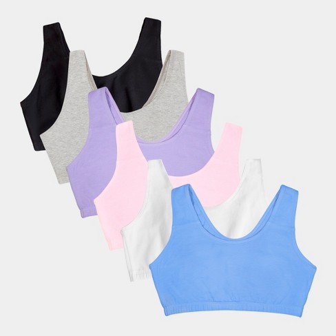 Fruit Of The Loom Women's Tank Style Cotton Sports Bra 6-pack ...