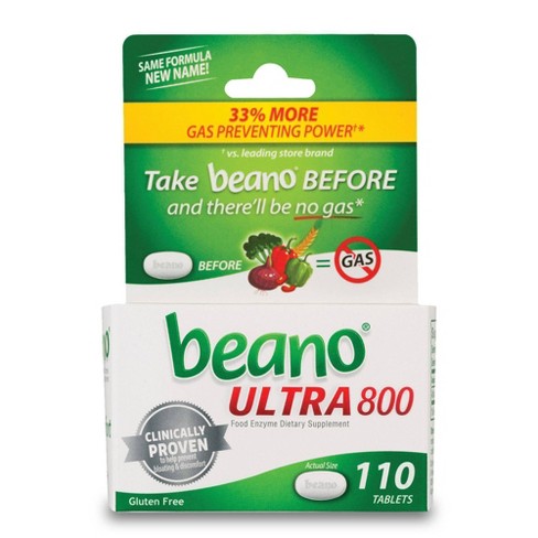 Beano Ultra 800 Gas Relief Prevention And Digestive Enzyme Supplement ...