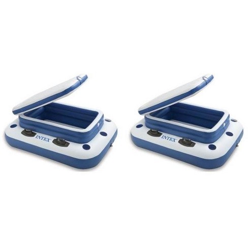 Intex Inflatable Mega Chill Ii 72 Can Beverage Cooler Float With Lid, 2 ...