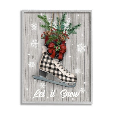 Stupell Industries Let It Snow Ice Skate, 24'' X 30'' : Target