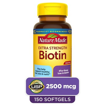 Nature Made Biotin 2500 Mcg Softgels - 150ct : Target