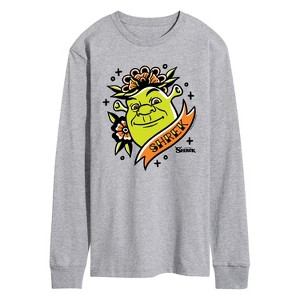 Men's - Shrek - Shrek Tattoo Portrait Long Sleeve Graphic T-Shirt : Target