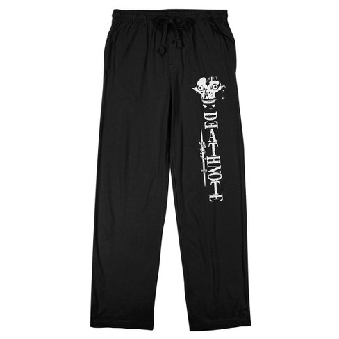 Death Note Ryuk Title Logo Men's Black Sleep Pajama Pants : Target